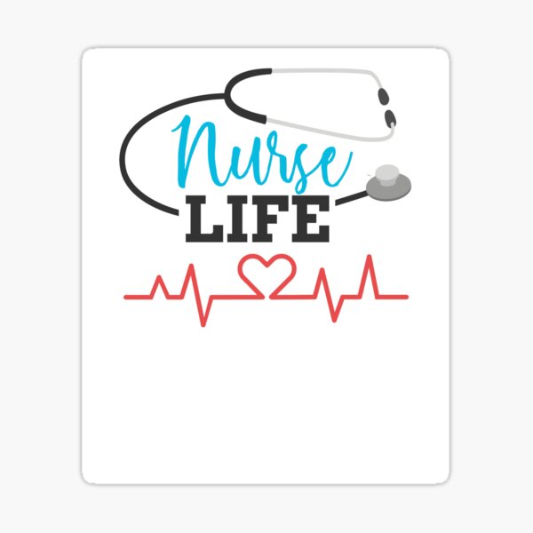 "Nurse Life Heart Line" Sticker for Sale by Treasurekey | Redbubble