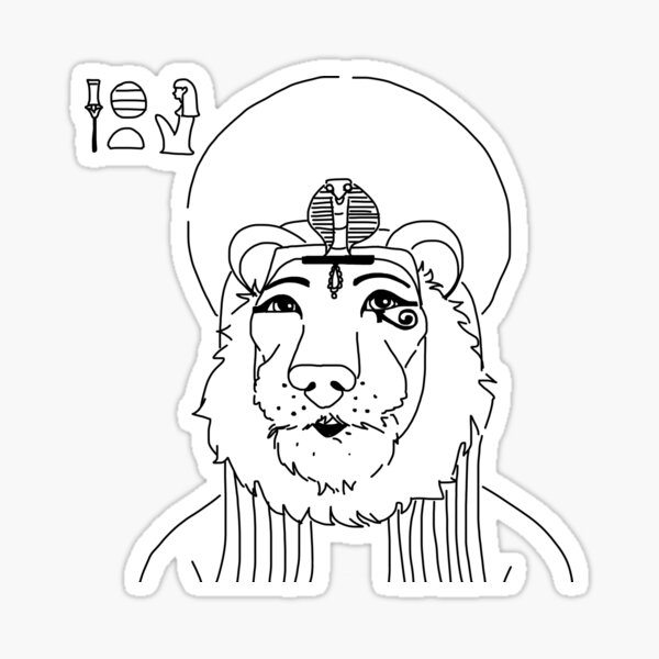 "Sekhmet" Sticker for Sale by lunarbxtch | Redbubble