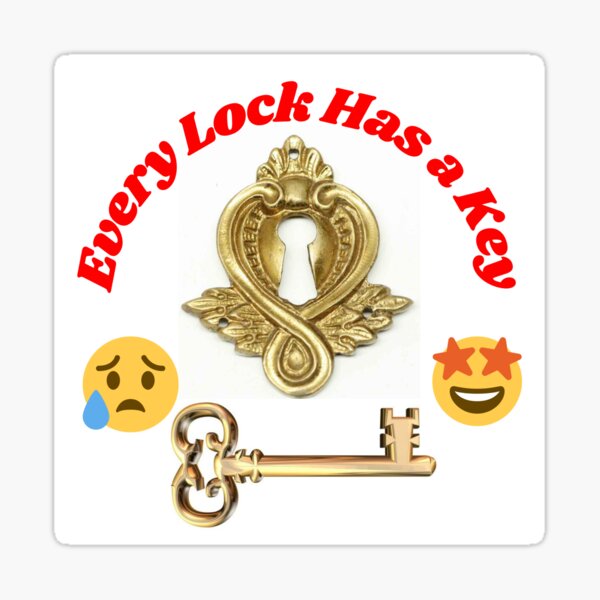 "Every Lock has a Key designed smiley images " Sticker for Sale by ...