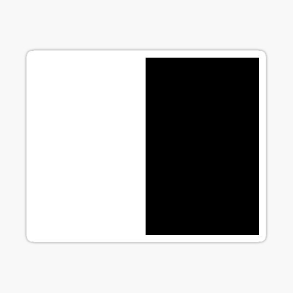 "Black and white team colours (half and half)" Sticker for Sale by ...