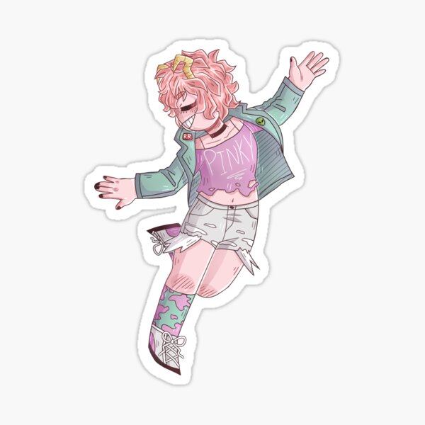 "Mina Ashido" Sticker for Sale by Obsidian-Blitz | Redbubble