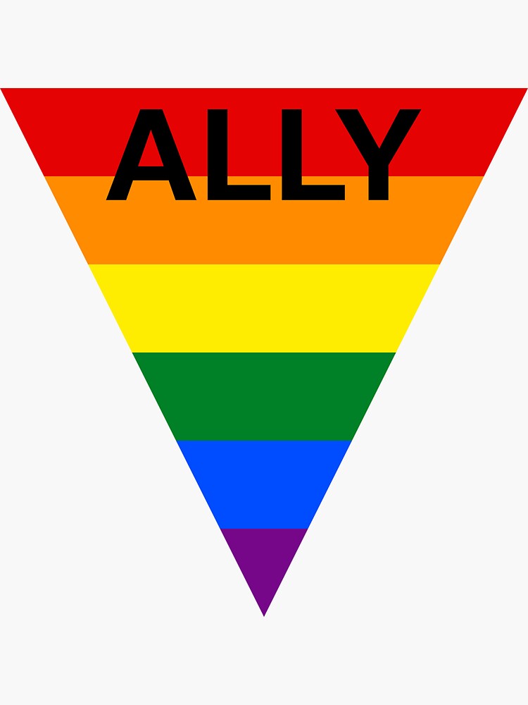 "LGBT Ally Rainbow Triangle" Sticker for Sale by Jacob Sorokin | Redbubble