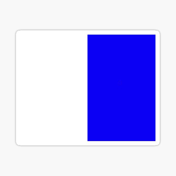 "Blue and white team colours (half and half)" Sticker by NiceEggThreads ...