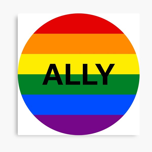 "LGBT Ally Rainbow Circle" Canvas Print by magpie1463 | Redbubble