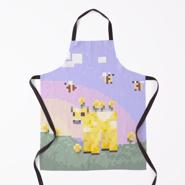 "Minecraft Earth: Moobloom & Bees Portrait" Apron for Sale by Flipwish ...