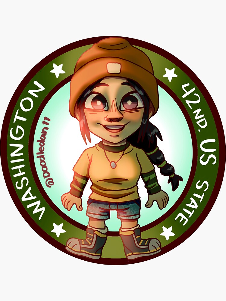 "Washington as a human" Sticker for Sale by doodledan11 | Redbubble