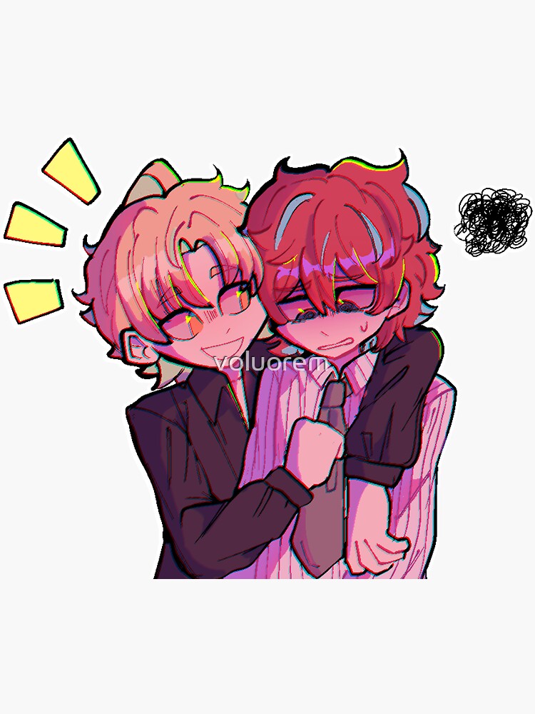 "doppo and hifumi" Sticker for Sale by voluorem | Redbubble