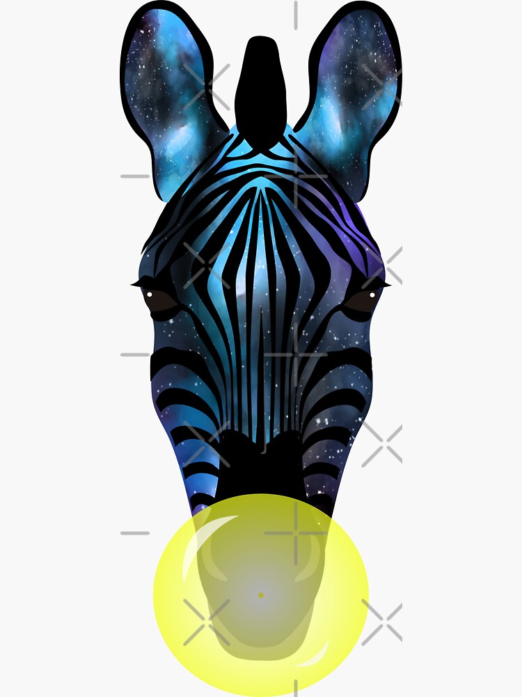 "zebra bubble gum" Sticker for Sale by TiffanyWoo | Redbubble