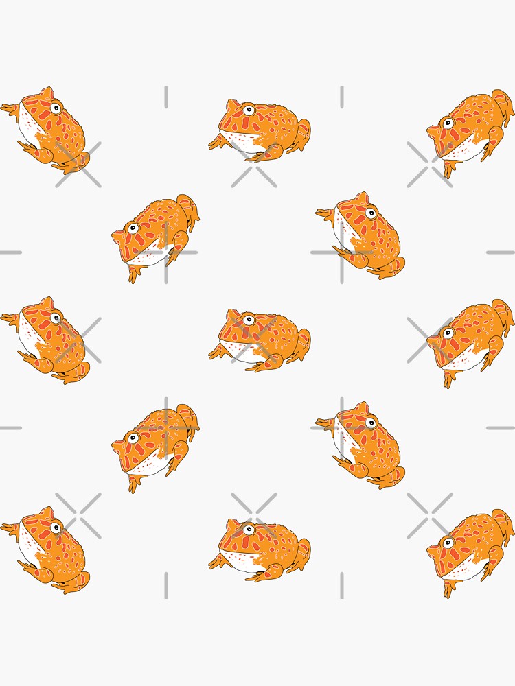 "Orange Horned Frog" Sticker by ZoePod | Redbubble