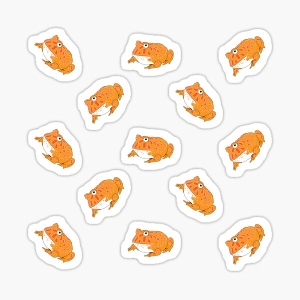 "Orange Horned Frog" Sticker by ZoePod | Redbubble