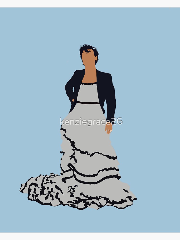 "Harry Styles Vogue Cover Blue" Sticker for Sale by kenziegrace26 ...