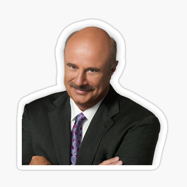 "Smug Dr. Phil" Sticker by SnekShirt | Redbubble