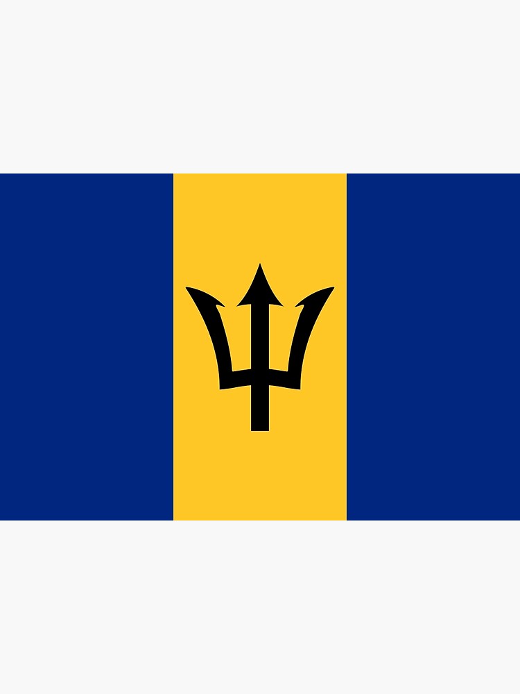 "Flag of Barbados Trident of Neptune" Art Print for Sale by pdgraphics ...