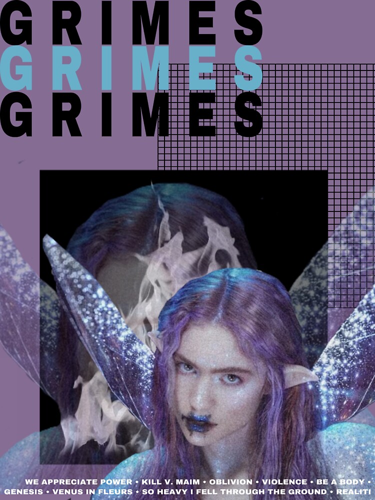 "Grimes Print" Sticker for Sale by giegrid | Redbubble