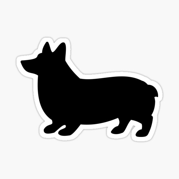 "Original Corgi Silhouette" Sticker for Sale by CorgeousRus | Redbubble