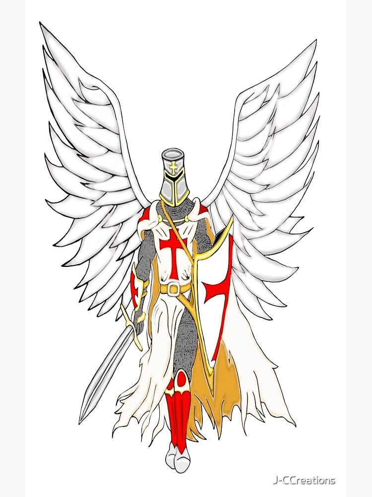 "Knights Templar Angel" Art Print for Sale by J-CCreations | Redbubble