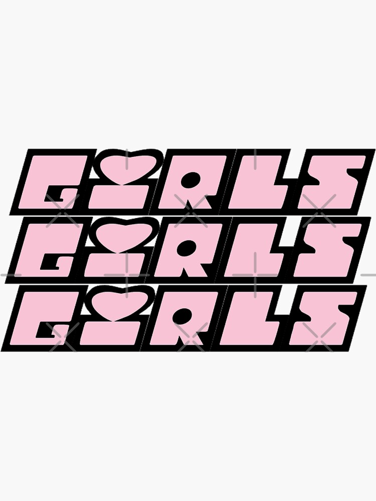 Pegatina «Girls in Powerpuff Girls Font» de doreenmng | Redbubble