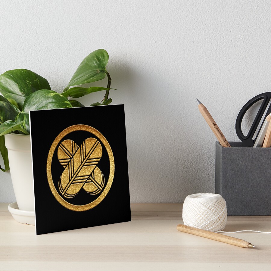"Takanoha Kamon in Gold Seal " Art Board Print for Sale by Takeda-art ...