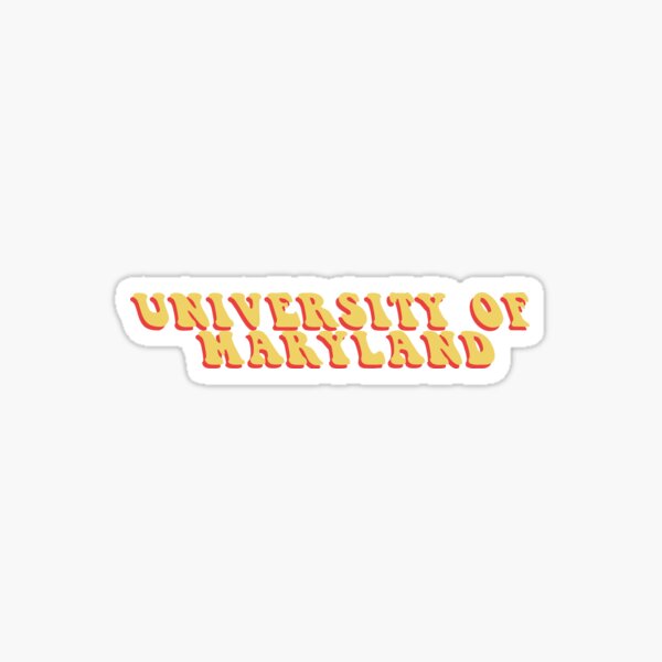 "University of Maryland (UMD) 70s Font" Sticker for Sale by vrsdesigns ...