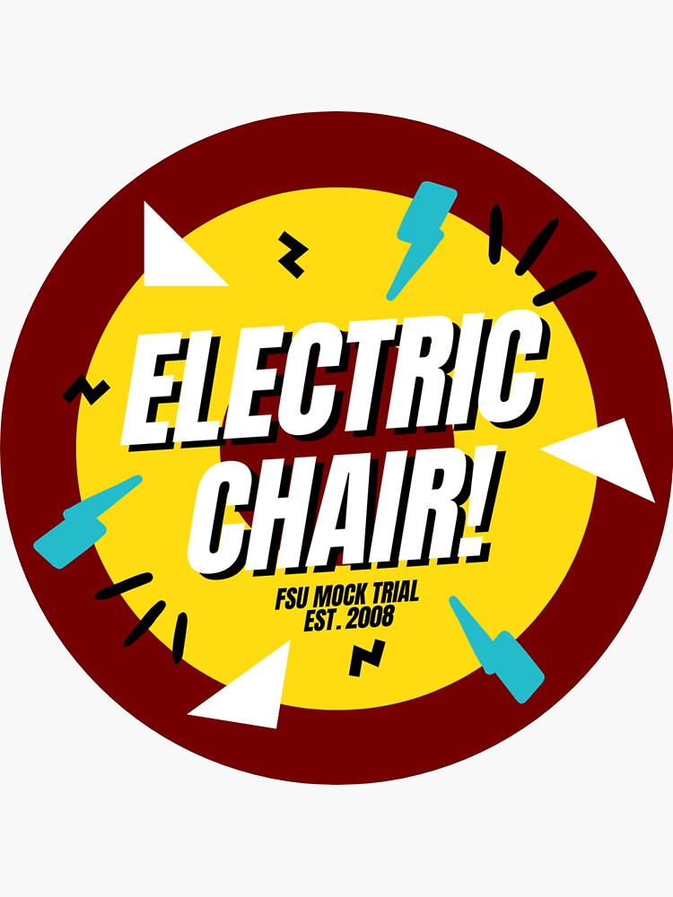 "ELECTRIC CHAIR!" Sticker by bodiford | Redbubble