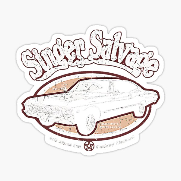 "Supernatural Impala Singer Salvage SPN T-Shirt" Sticker for Sale by ...