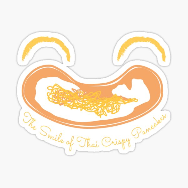"The smile of thai crispy pancake" Sticker for Sale by BUTTERCHEEZ ...