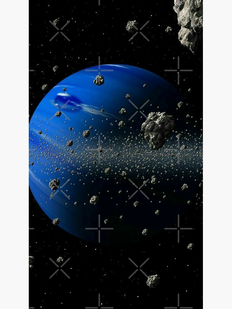 "Planet, asteroids, space, blue, asteroid belt background" Sticker for ...