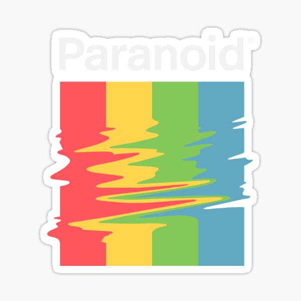 "polaroid paranoid logo" Sticker for Sale by cameronbaba | Redbubble