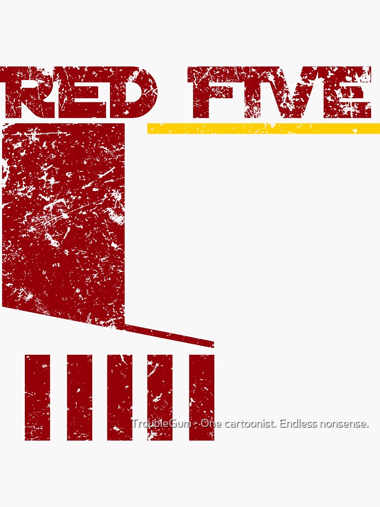 "Red Five" Sticker for Sale by simonbreeze | Redbubble