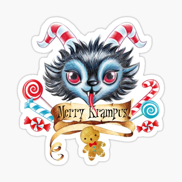 "Krampus" Sticker for Sale by sandygrafik | Redbubble