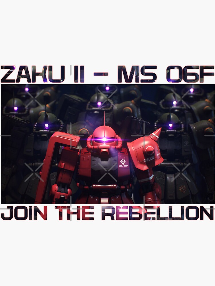 "zaku" Sticker for Sale by Gloria312 | Redbubble
