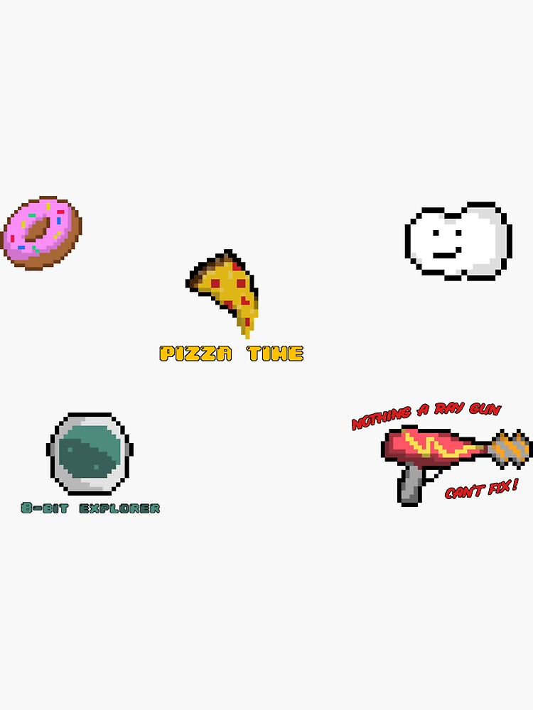 "Pixel Art Sticker Pack 1" Sticker by HeyFellowKids | Redbubble