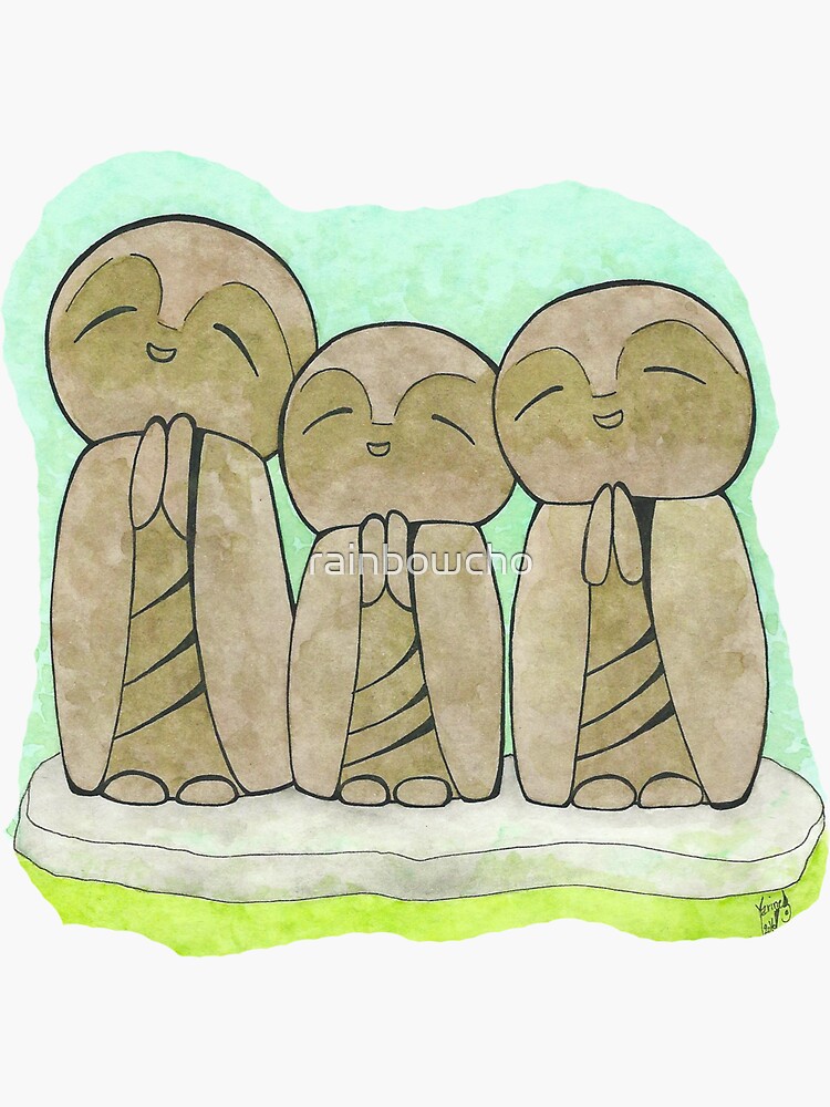 "Cute Nagomi Jizo" Sticker for Sale by rainbowcho | Redbubble