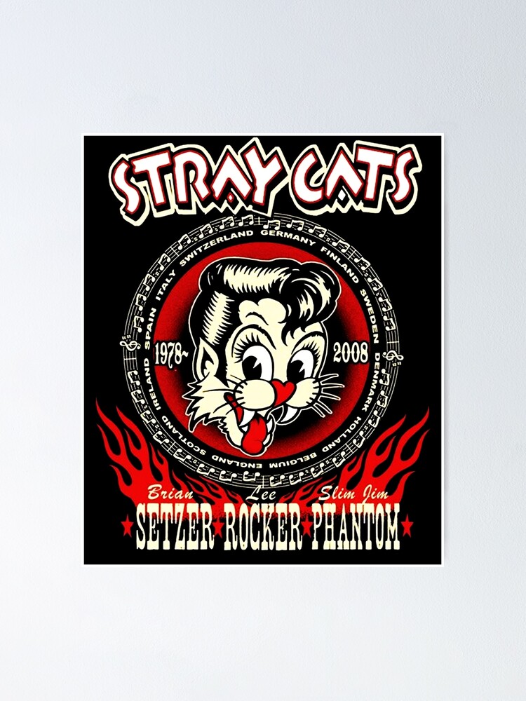"Setzert rocker phantom the stray cats band art gift" Poster for Sale ...