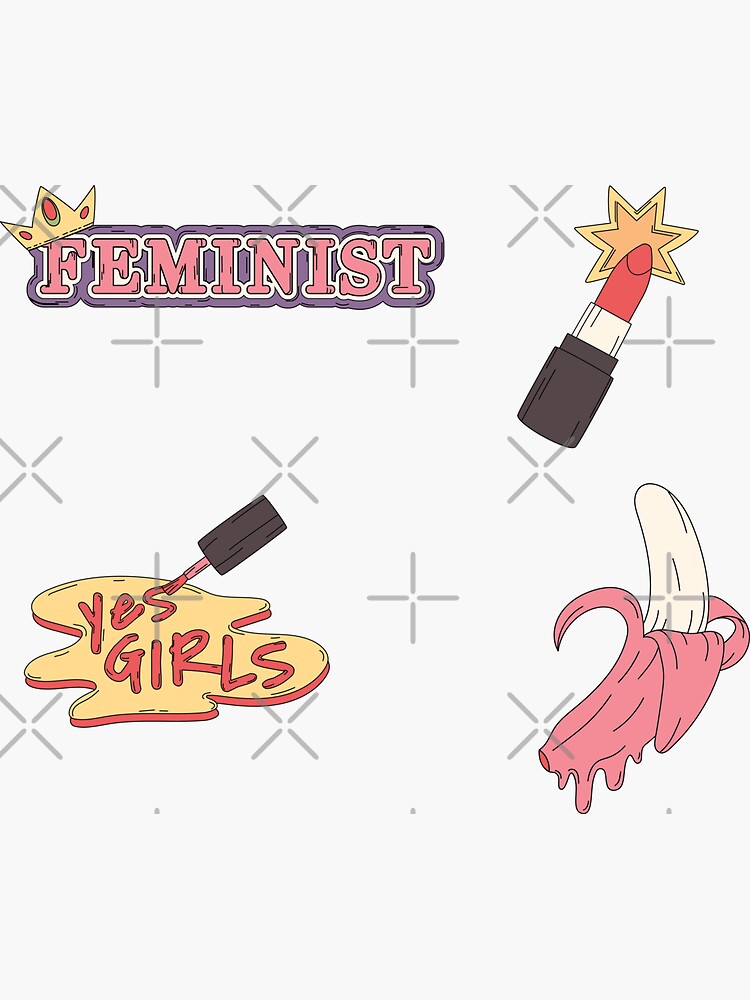"Pack of Aesthetic Feminist" Sticker by Mormorgavor | Redbubble