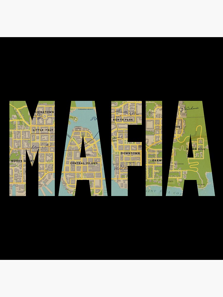 "Mafia: Definitive Edition Map-Text" Sticker for Sale by Martin Jay ...