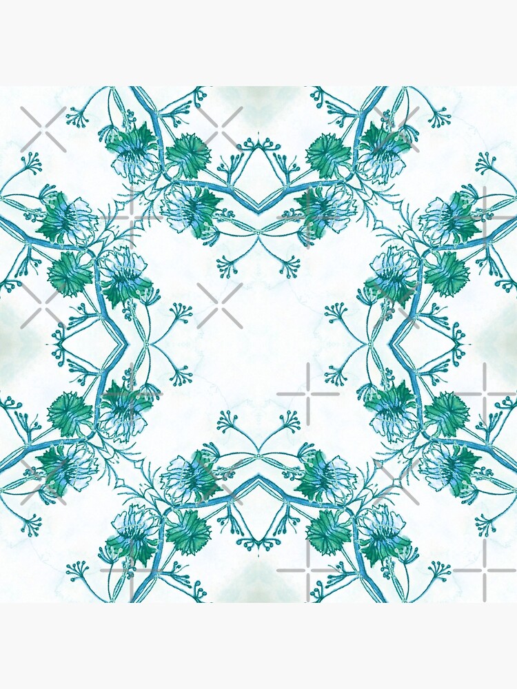 "Wild flowers, Floral Watercolor, tiny flower drawing, Turqoise Blue ...