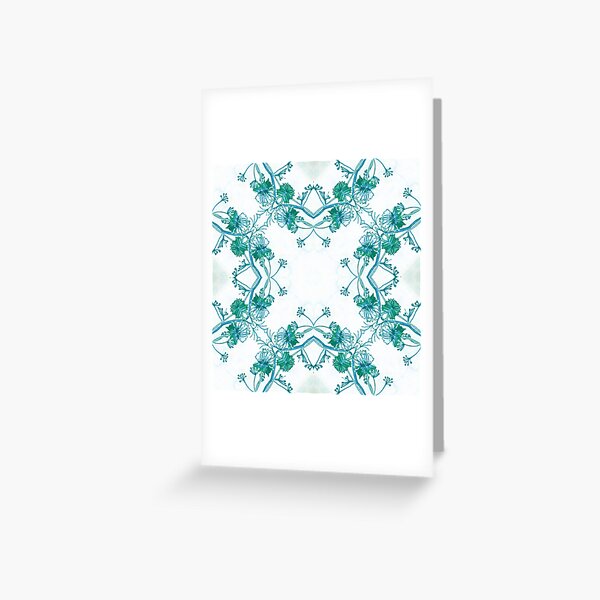 "Wild flowers, Floral Watercolor, tiny flower drawing, Turqoise Blue ...