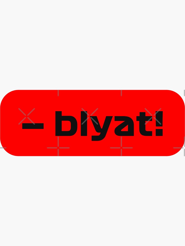 blyat! Classic russian word for covid and masks" Sticker for Sale by ...