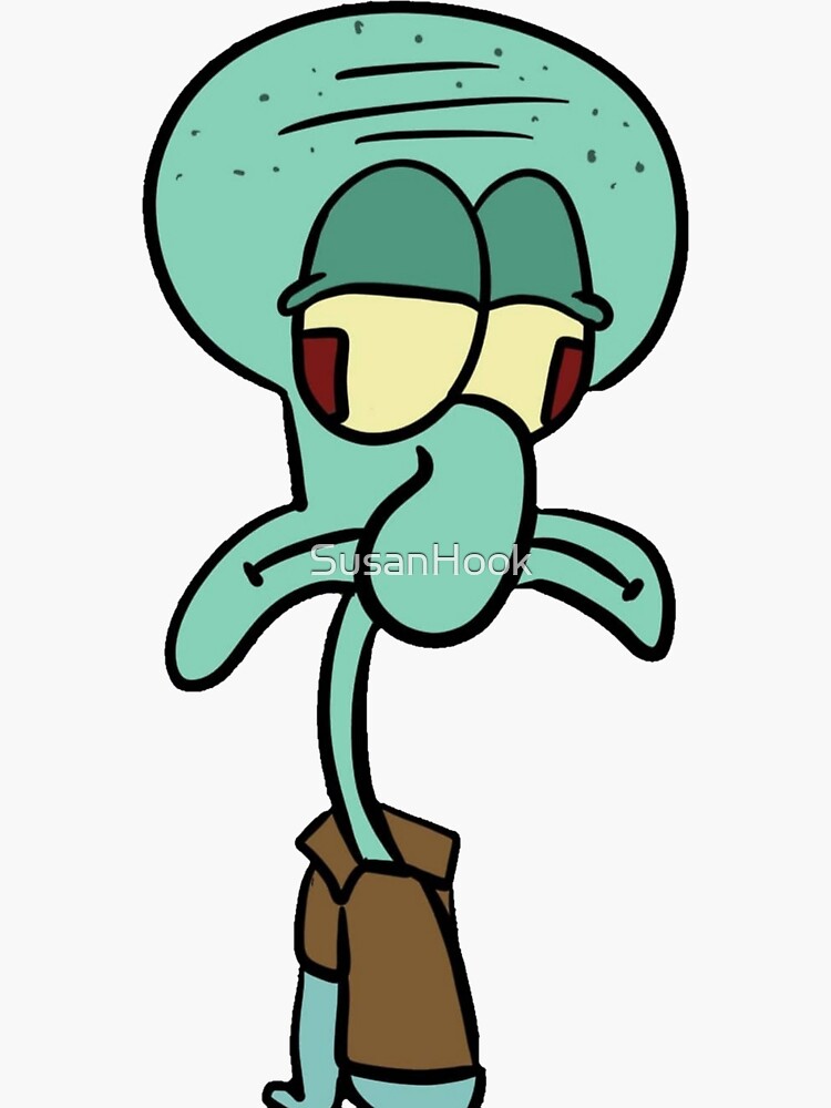 "Squidward - Spongebob " Sticker for Sale by SusanHook | Redbubble