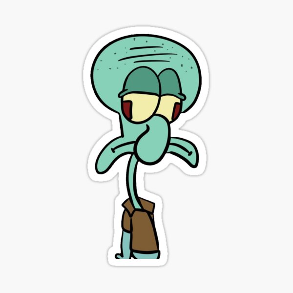 "Squidward - Spongebob " Sticker for Sale by SusanHook | Redbubble
