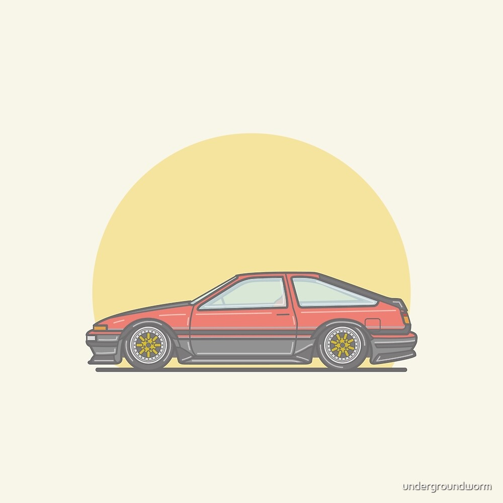 "Toyota AE86 Vector Illustration" by undergroundworm | Redbubble