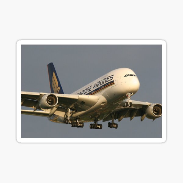 "A380 Evening Arrival" Sticker for Sale by Fearless-Fox | Redbubble