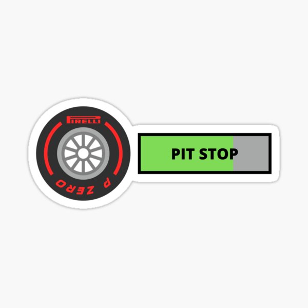 "PIT STOP" Sticker for Sale by Tomm-09 | Redbubble