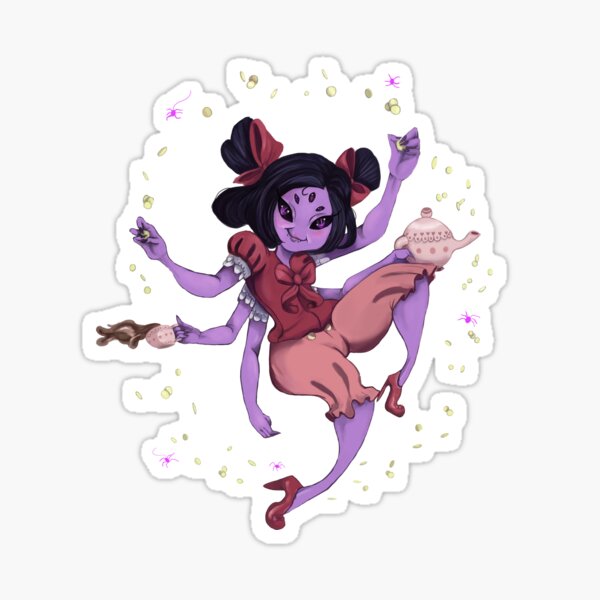 "Muffet's tea party " Sticker by Paintingpixel | Redbubble