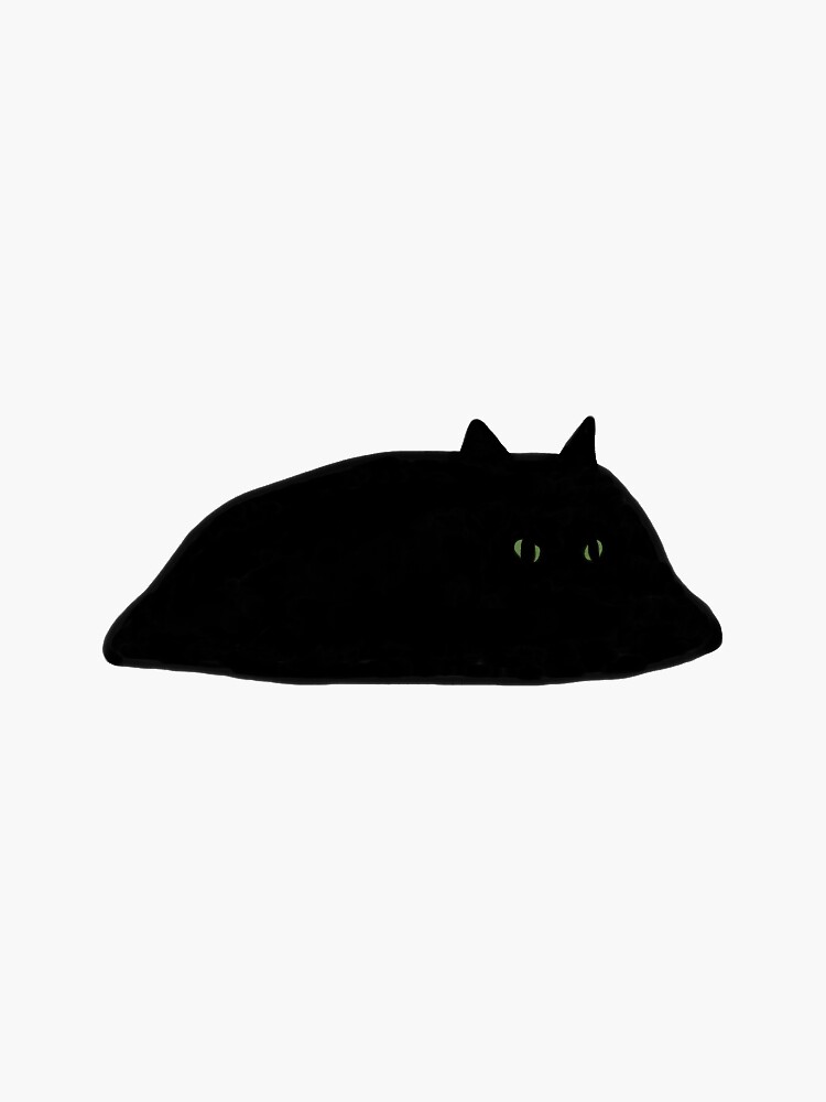 "Black Cat Loaf Blob Meme" Sticker for Sale by rosegold18 | Redbubble