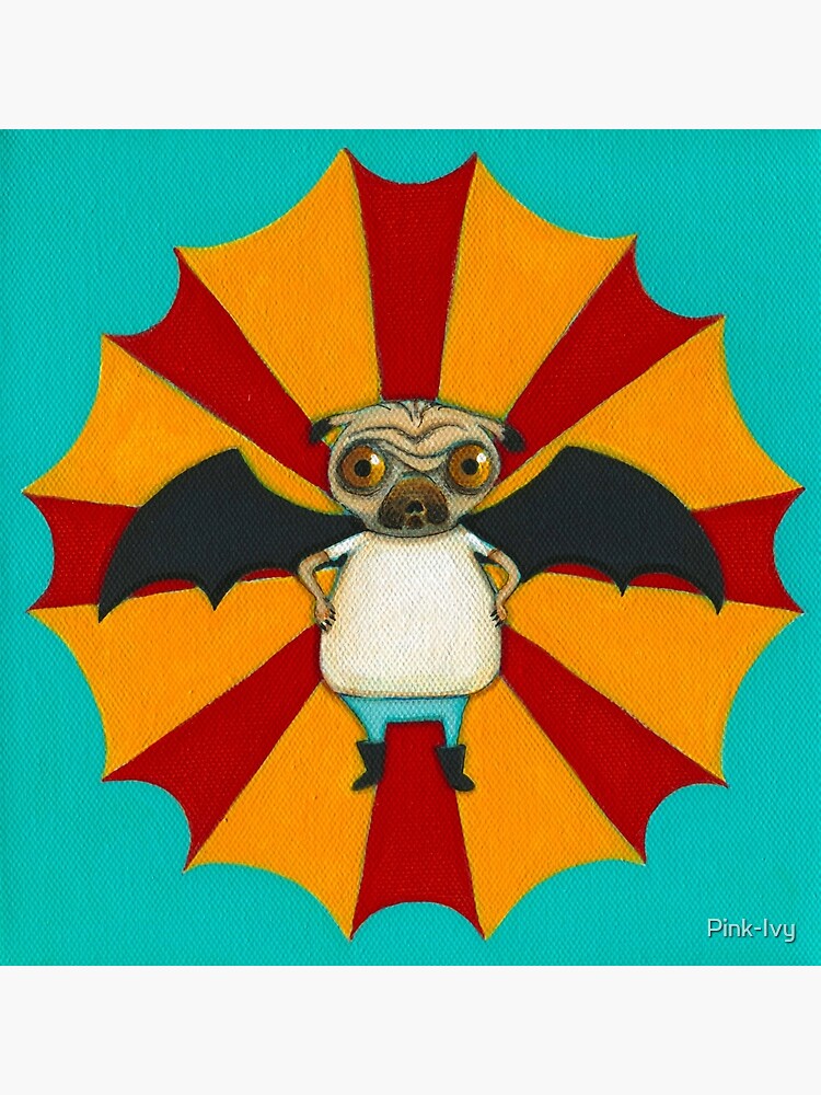 "Bat Pug" Photographic Print for Sale by Pink-Ivy | Redbubble