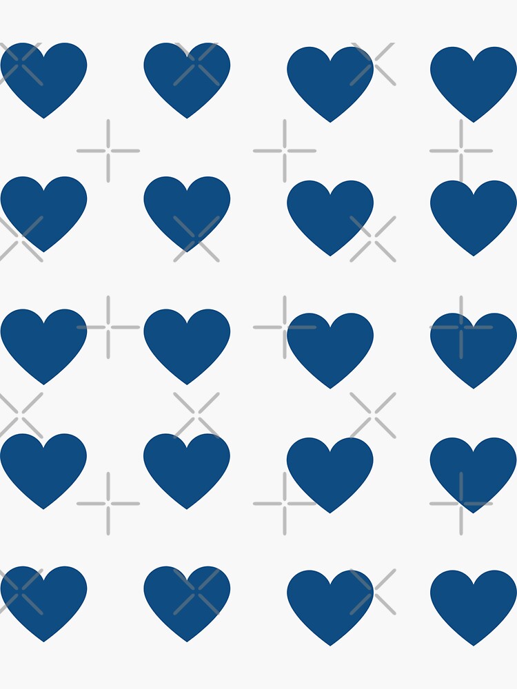"Classic Blue Hearts Mini " Sticker for Sale by ZOTAPHOTOSTUDIO | Redbubble