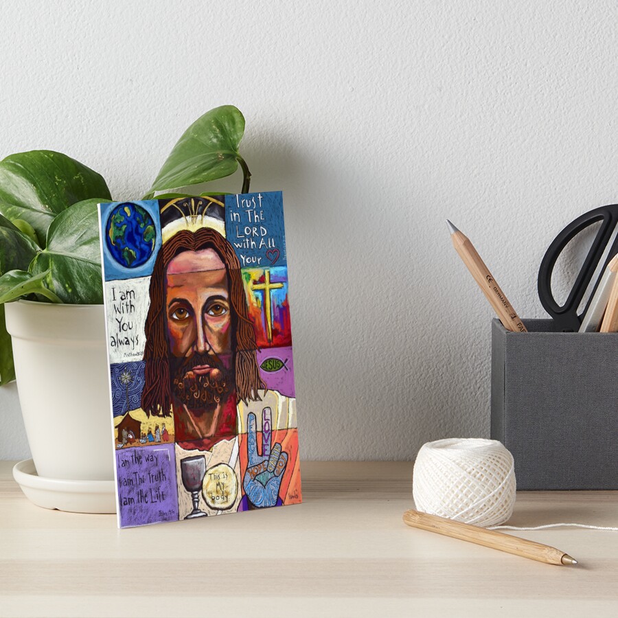 "Jesus Christ Collage" Art Board Print by hindsstudio | Redbubble