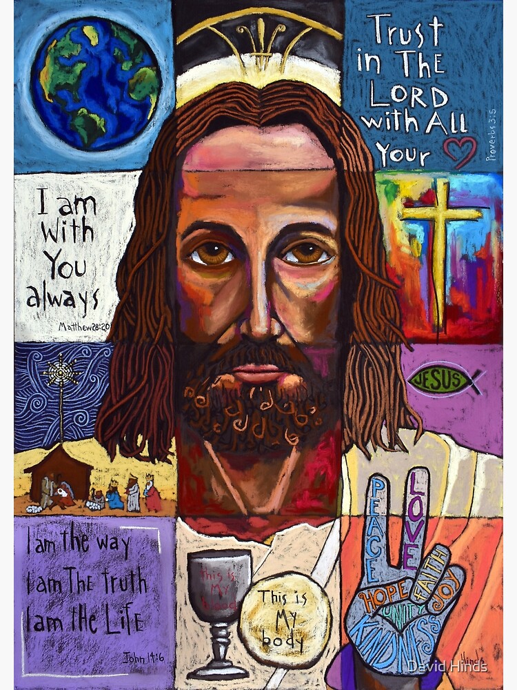 "Jesus Christ Collage" Poster by hindsstudio | Redbubble